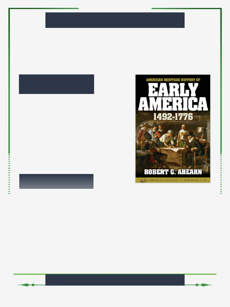 American Heritage History of Early America 1492 1776 1st Edition Robert ...