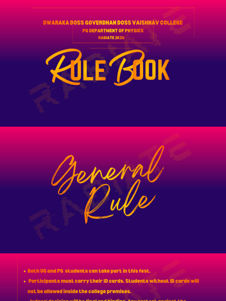 Rule Book Radiate DGVC_20251218_161813_0000 | PDF | Doctorate | Physics