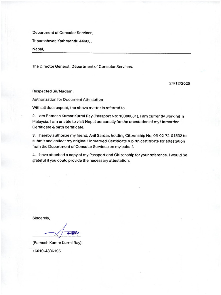Department of Consular Services 2 | PDF