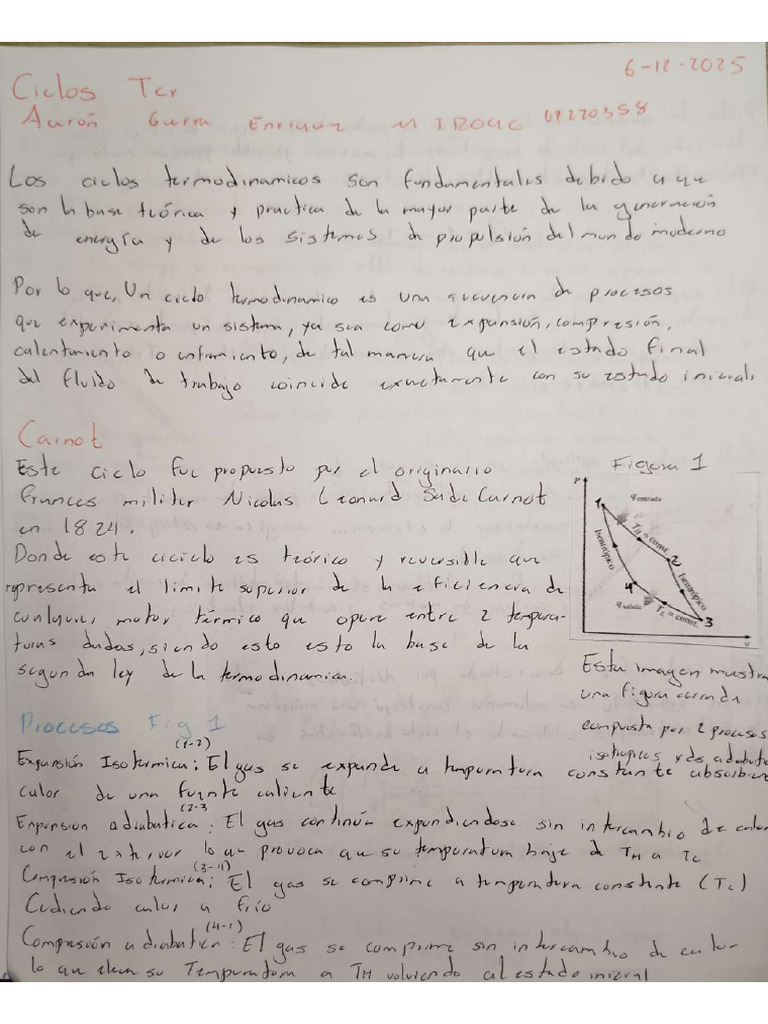 Ciclos Termodinamicos_guerra Enriquez Aaron | PDF