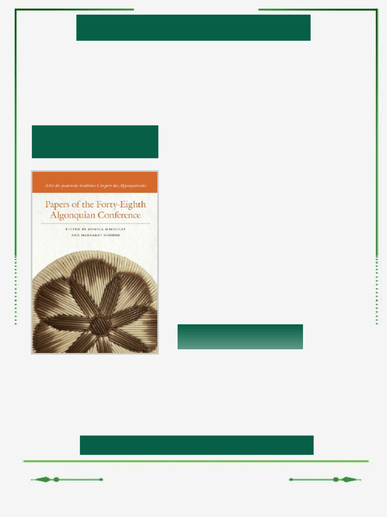Papers of the Forty Eighth Algonquian Conference 1st Edition Monica ...