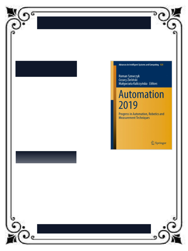 Automation 2019: Progress in Automation, Robotics and Measurement ...
