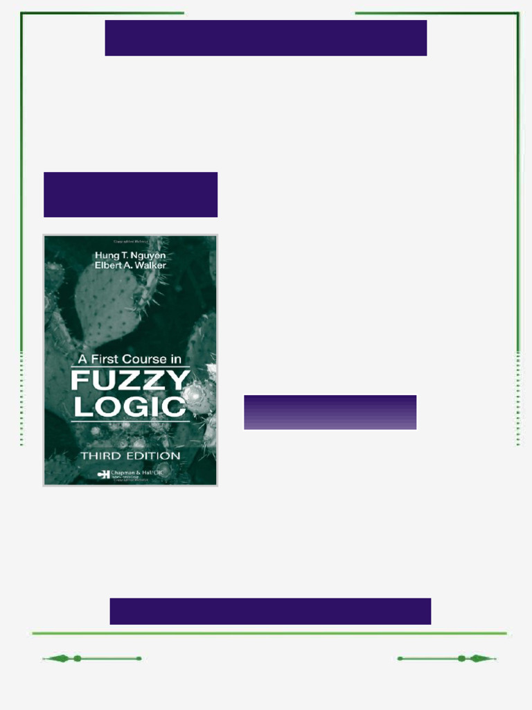 A First Course in Fuzzy Logic Third Edition Hung T. Nguyen ebook reader ...