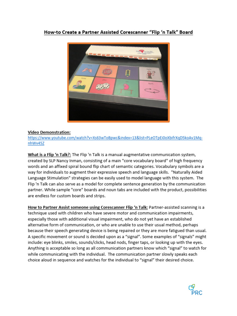 Create a Flip 'n Talk Board Guide | PDF | Linguistics | Human Communication