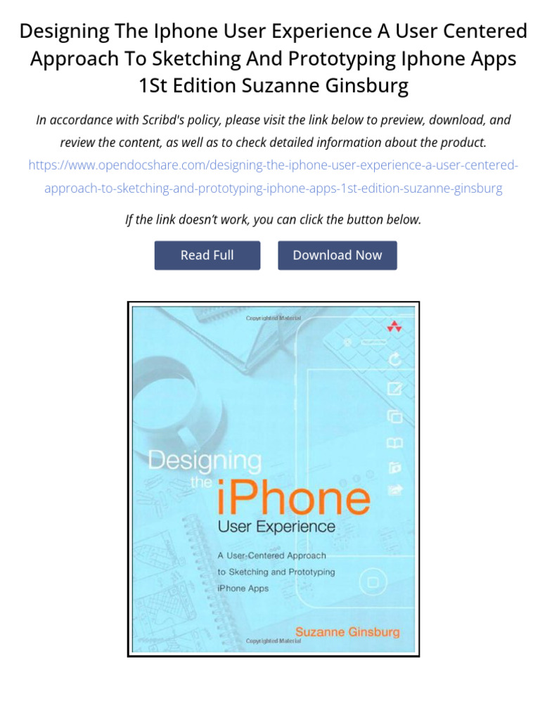 Designing the iPhone User Experience A User Centered Approach to ...