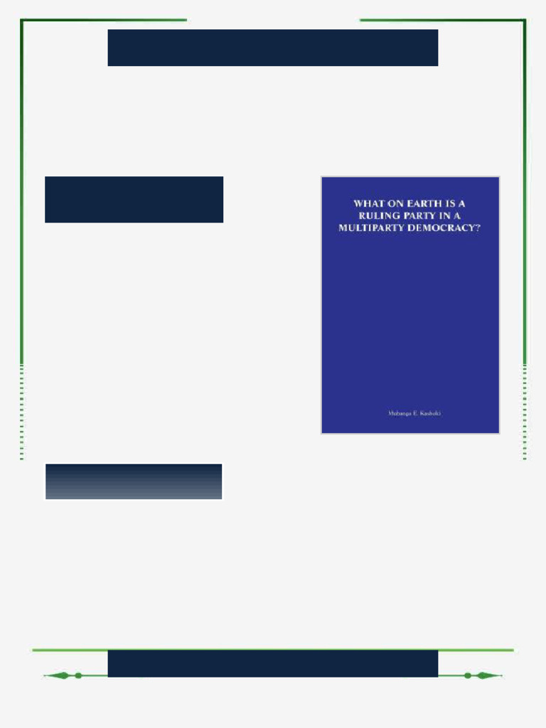 What on Earth Is a Ruling Party in a Multiparty Democracy Musings and ...