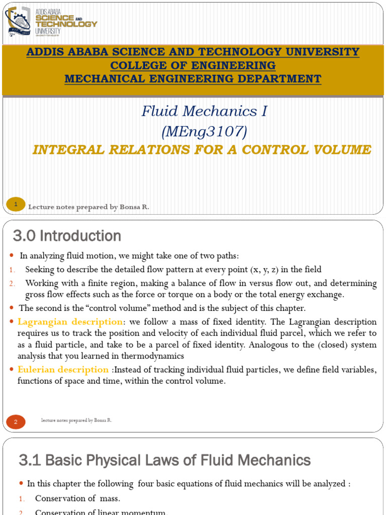 Chapter 3: Fluid mechanics | PDF | Fluid Dynamics | Continuum Mechanics