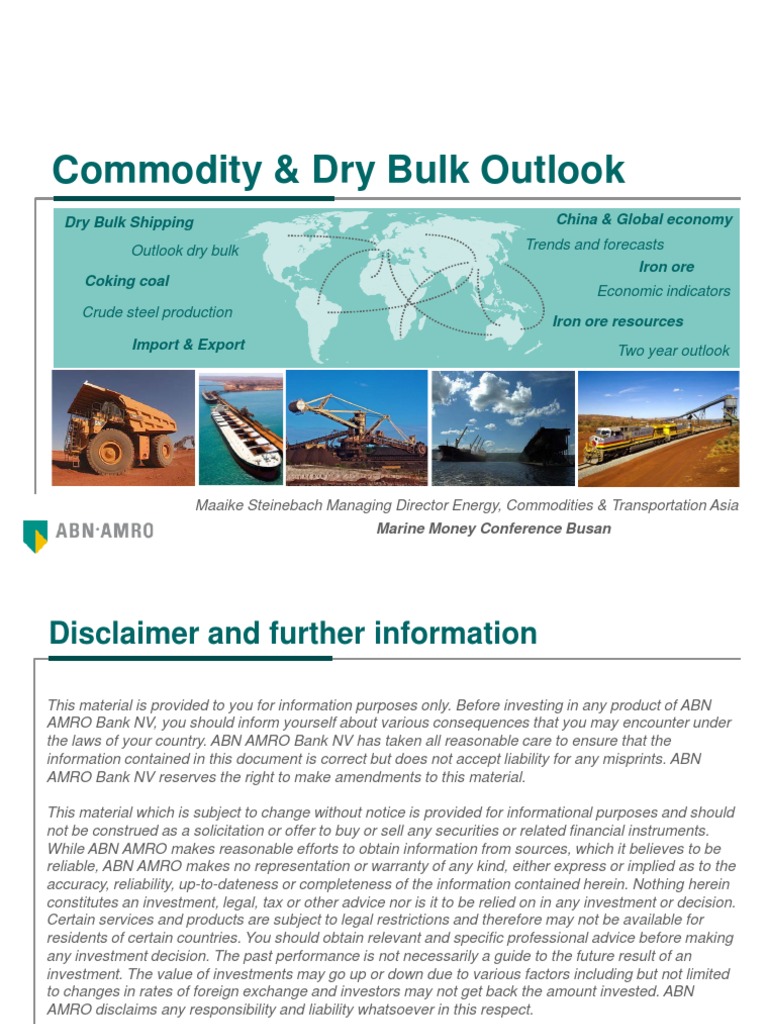 Commodity and Dry Bulk Outlook | PDF | Emerging Markets | Iron Ore