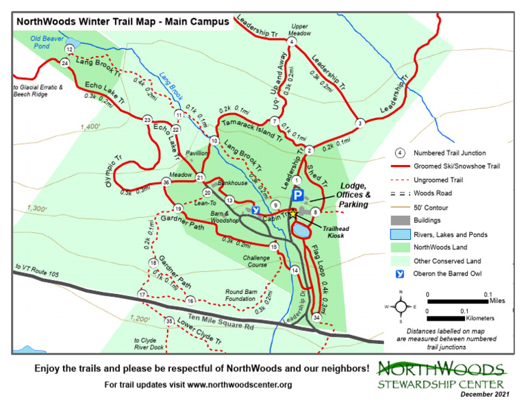 2021 NorthWoods Winter Trail Map Main Campus v7 | PDF