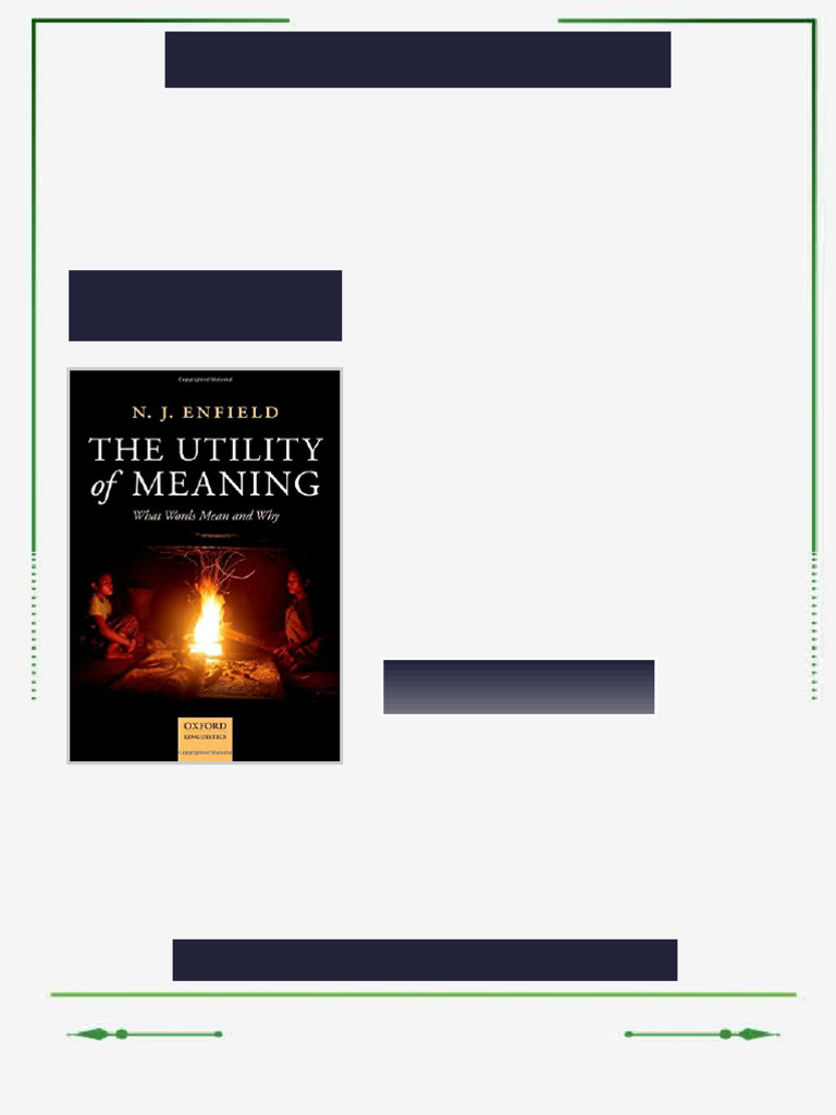 The Utility of Meaning What Words Mean and Why 1st Edition N. J ...