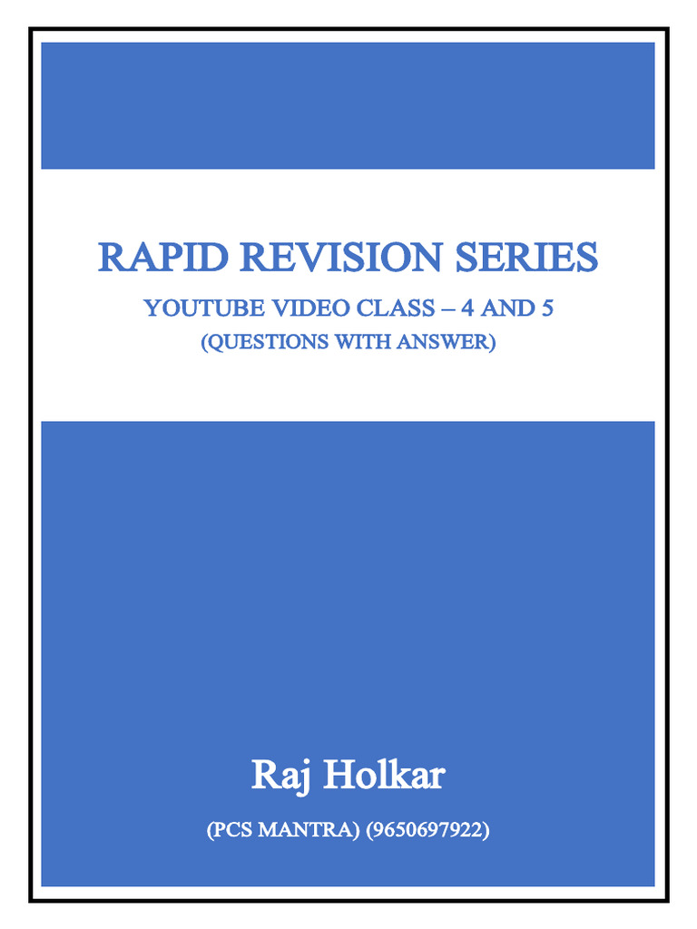 Rapid Revision Class 4-5 | PDF