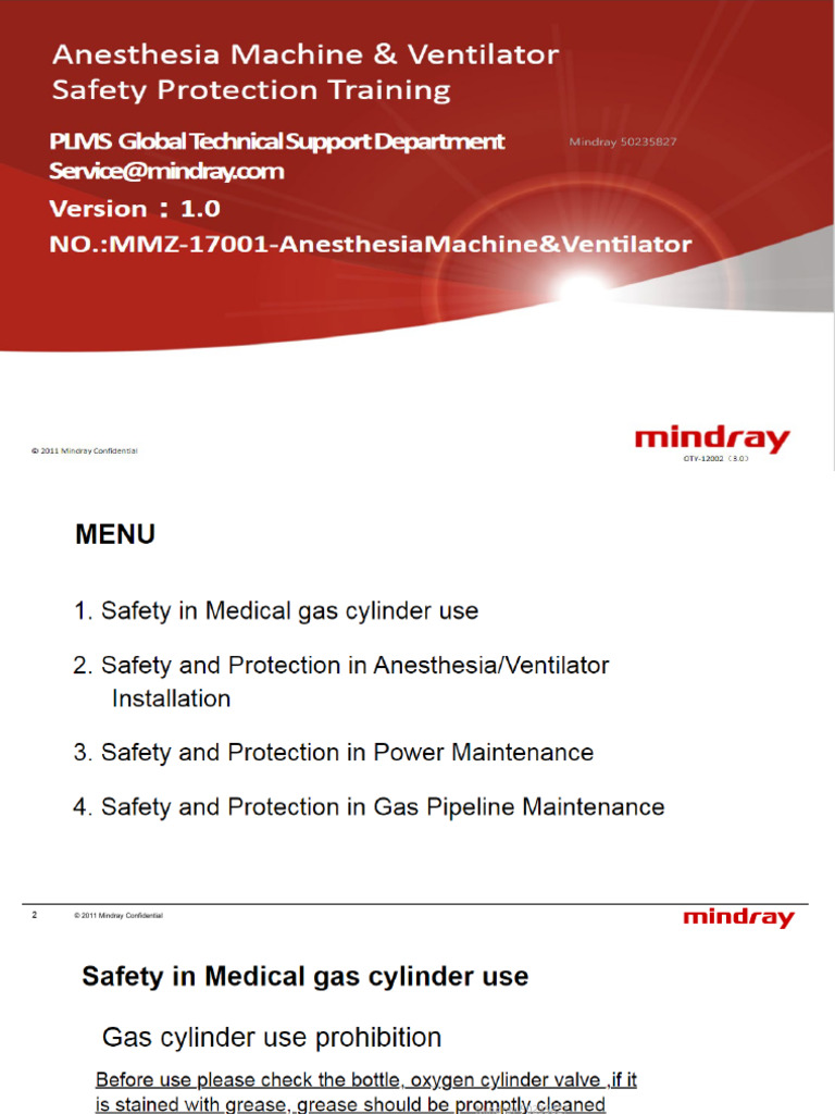 MCSR_Anesthesia Machine&Ventilator Safety Protection Training | PDF
