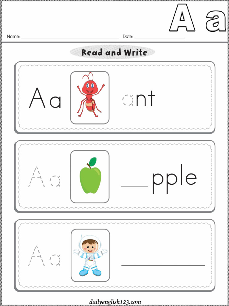 Read and Write The Alphabet | PDF