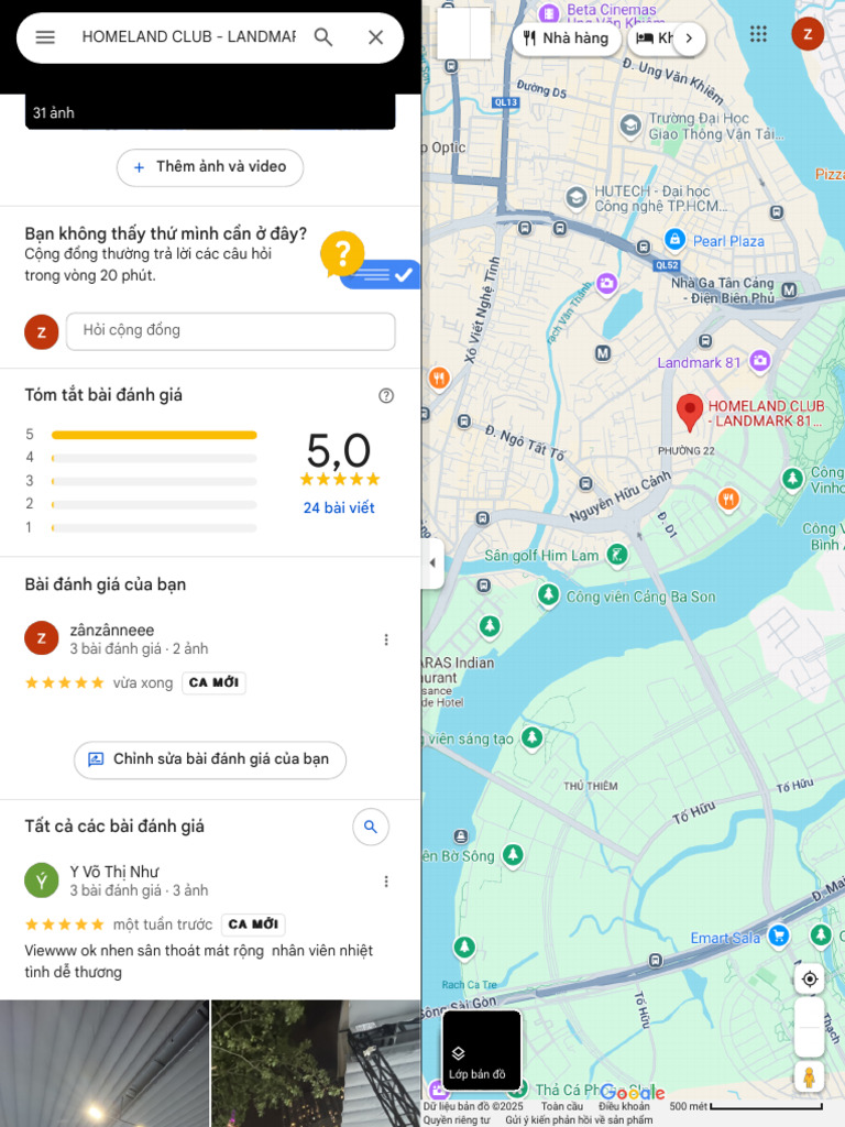 Homeland Club - Landmark 81 Pickleball - Google Maps | PDF