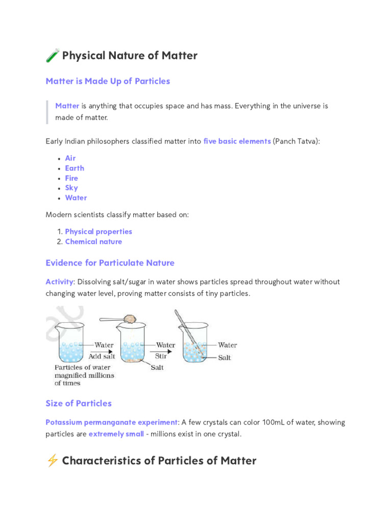 Matter_ Particles, States, And Changes-1 | PDF | Evaporation | Liquids