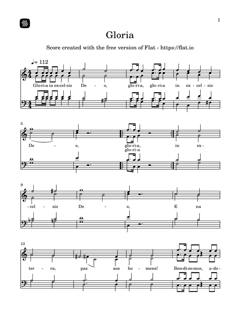 Gloria in Excelsis Deo Sheet Music | PDF