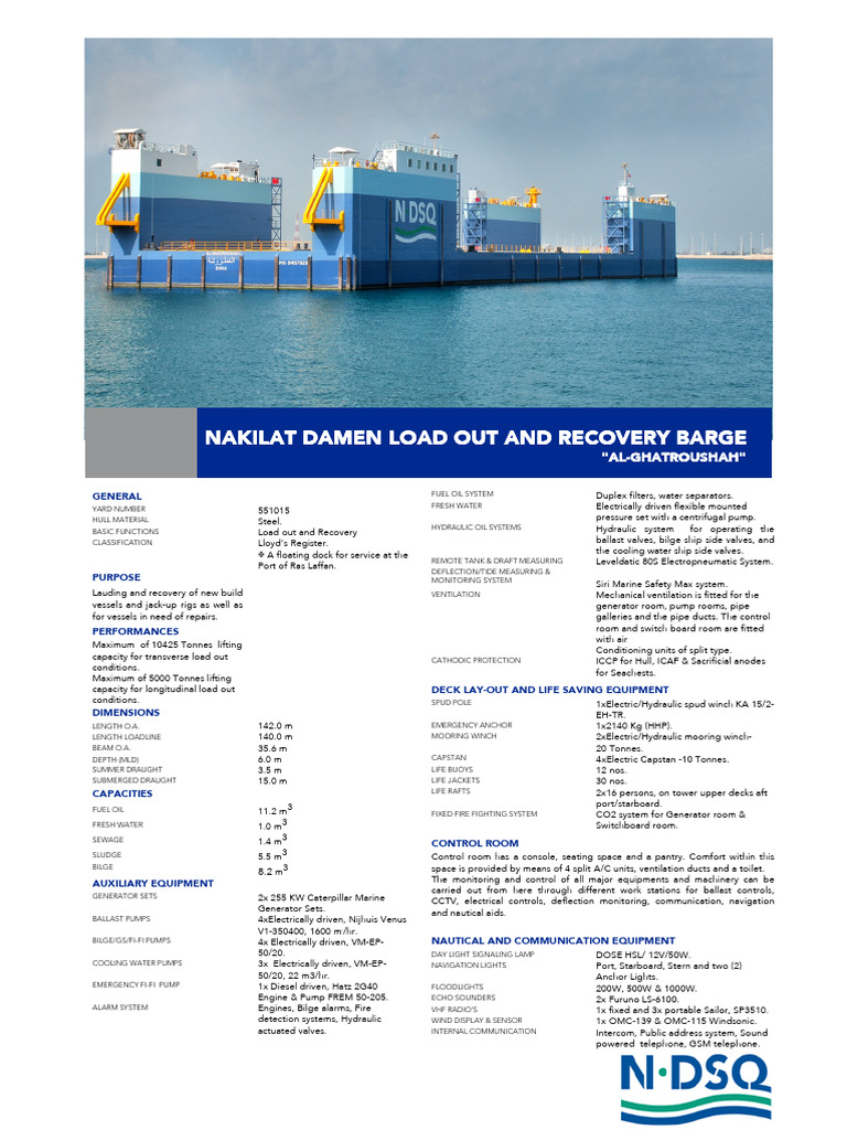 Floating Dock Specifications for Ras Laffan | PDF | Ships | Water Transport