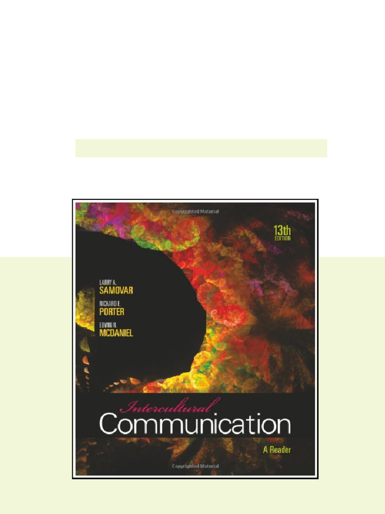Intercultural Communication A Reader 13th Edition Larry A. Samovar ...