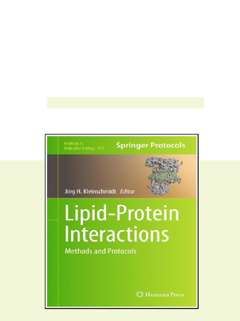 (Ebook) Lipid-Protein Interactions: Methods and Protocols by Søren B ...