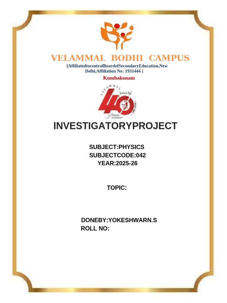 Physics Project 1 to 3 Page | PDF