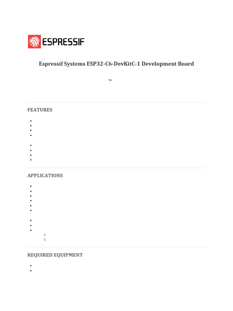 ESP32-C6-DEVKITC-1-N8 | PDF