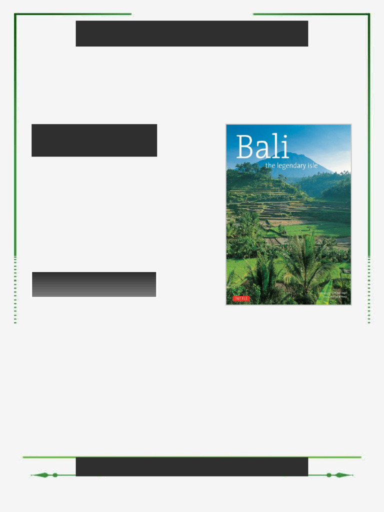 Bali The Legendary Isle Patrick R. Booz Ebook Foundational Edition | PDF