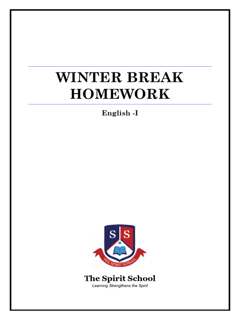 Winter Break Homework for English I | PDF | Linguistics