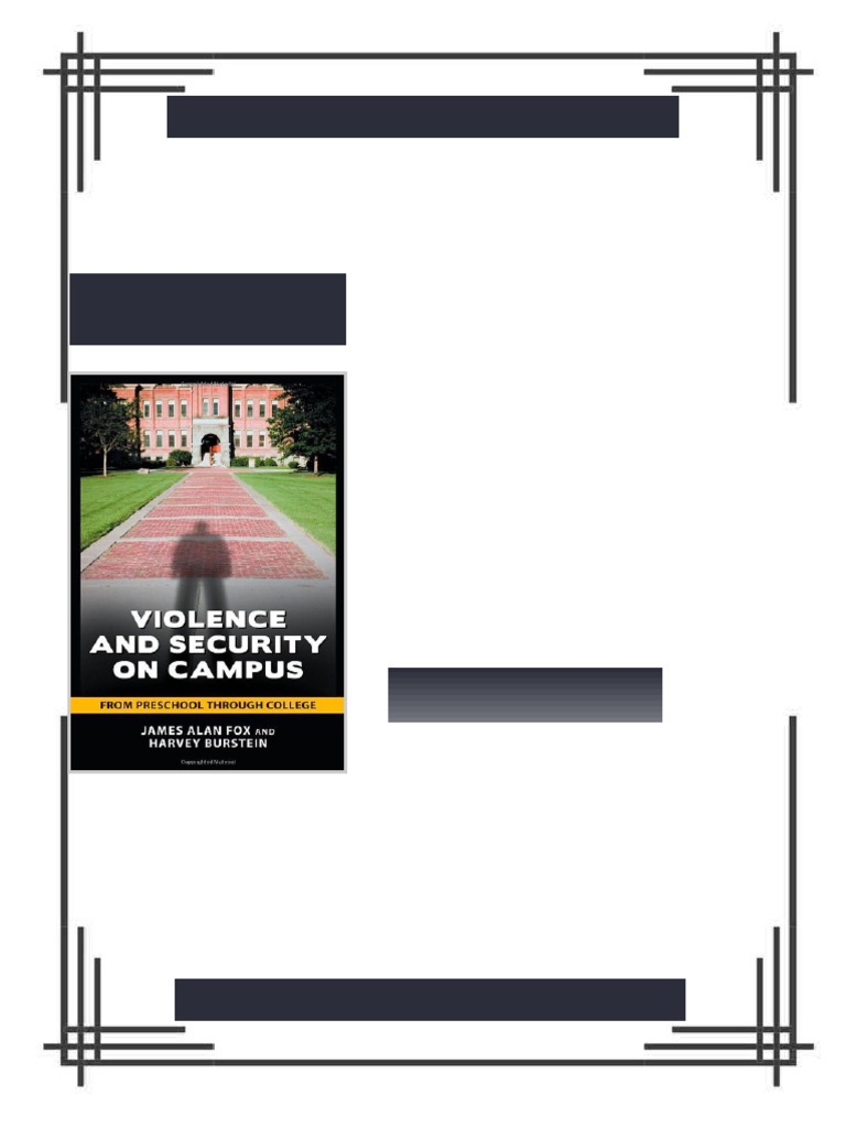 Violence and Security on Campus From Preschool through College 1st ...