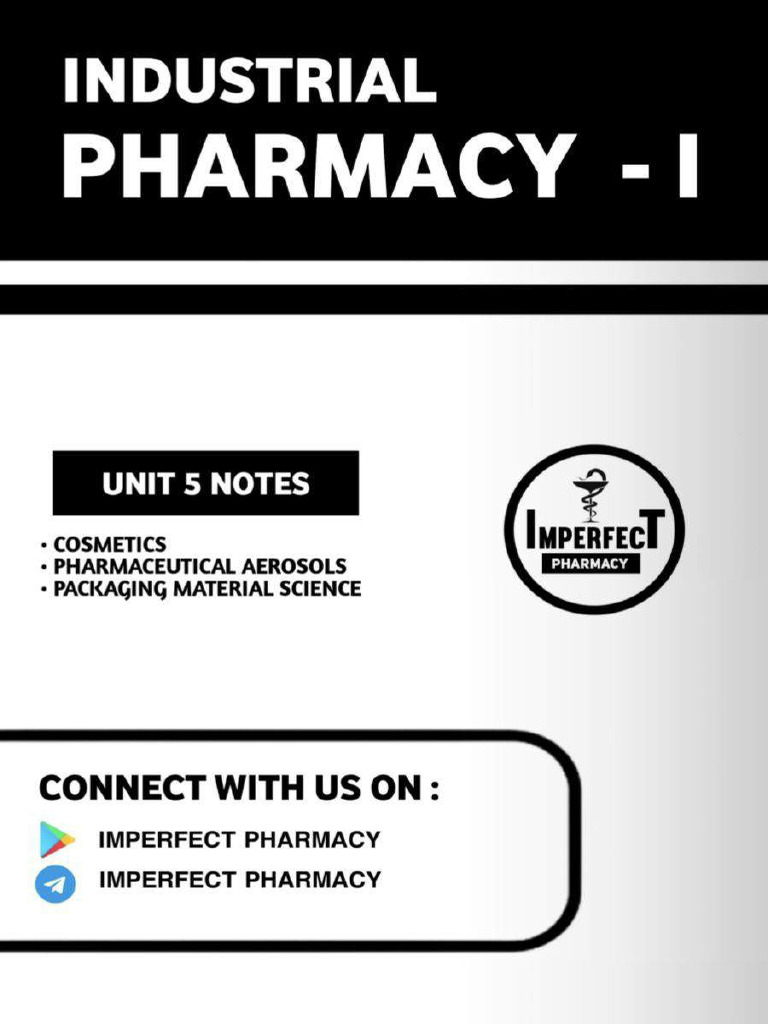 Unit 5 Industrial Pharmacy Imperfect Pharmacy | PDF