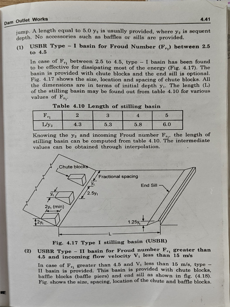 Type 1 Stilling Basin | PDF | Spillway | Civil Engineering