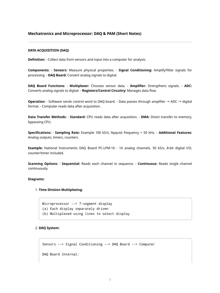 Daq Pam Notes | PDF