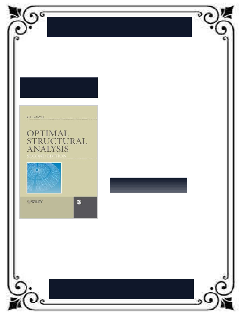Optimal Structural Analysis 2nd Edition Ali Kaveh ebook newest digital ...