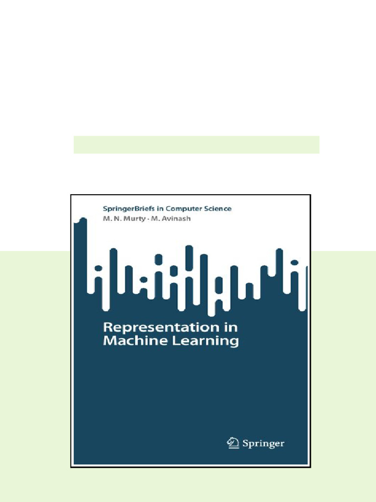 (Ebook) Representation in Machine Learning by Murty, M N; Avinash, M ...
