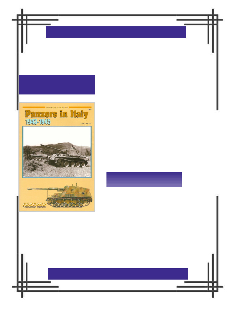 Panzers in Italy 1943 1945 1st Edition Tom Cockle ebook ready-for ...