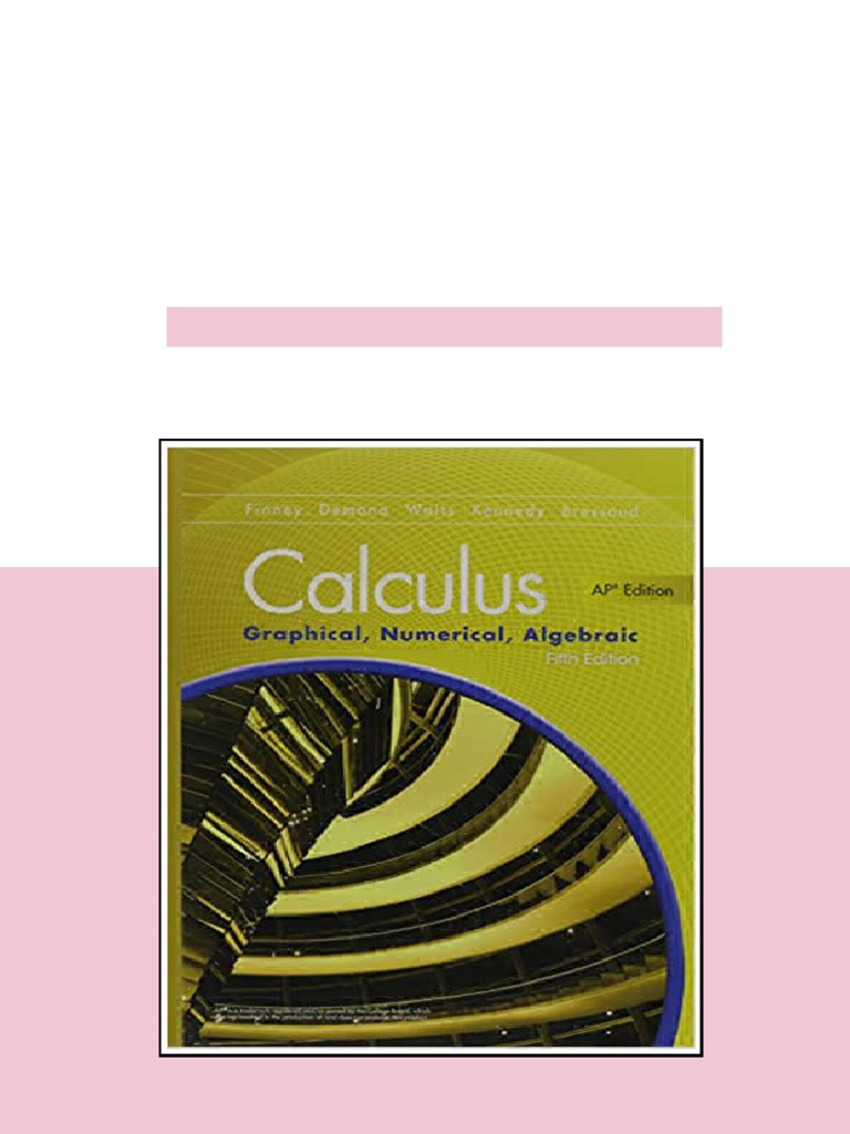 Calculus Graphical Numerical Algebraic 5th Edition Ross L. Finney - ebook and textbook resources ...