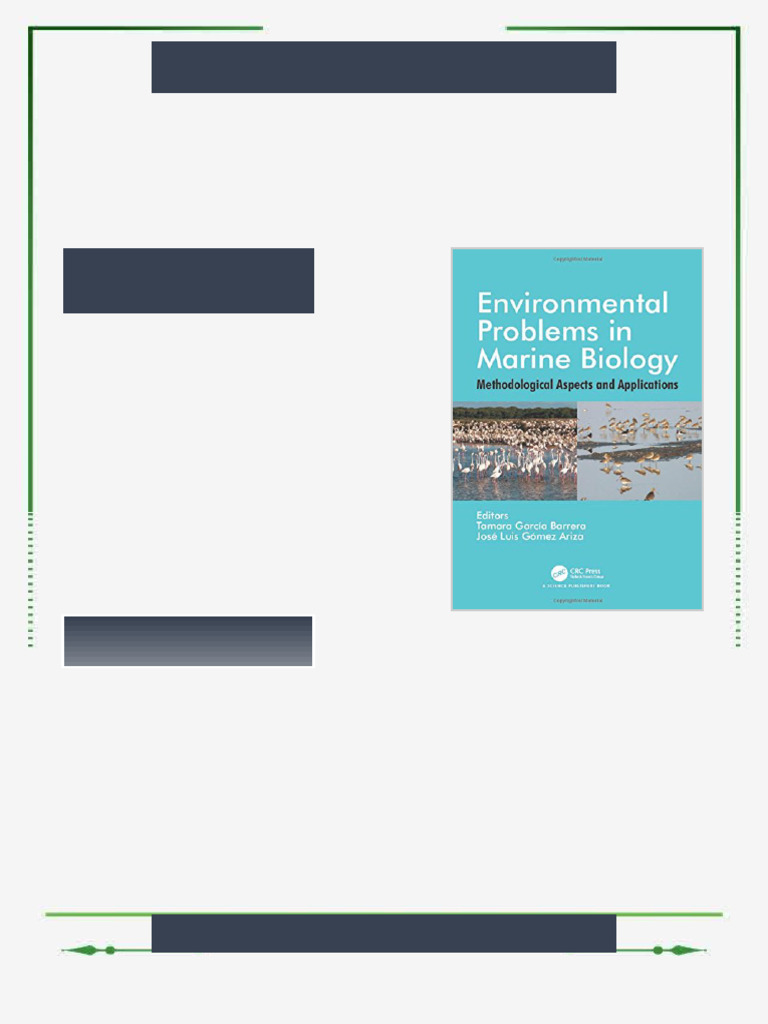 Environmental problems in marine biology methodological aspects and ...