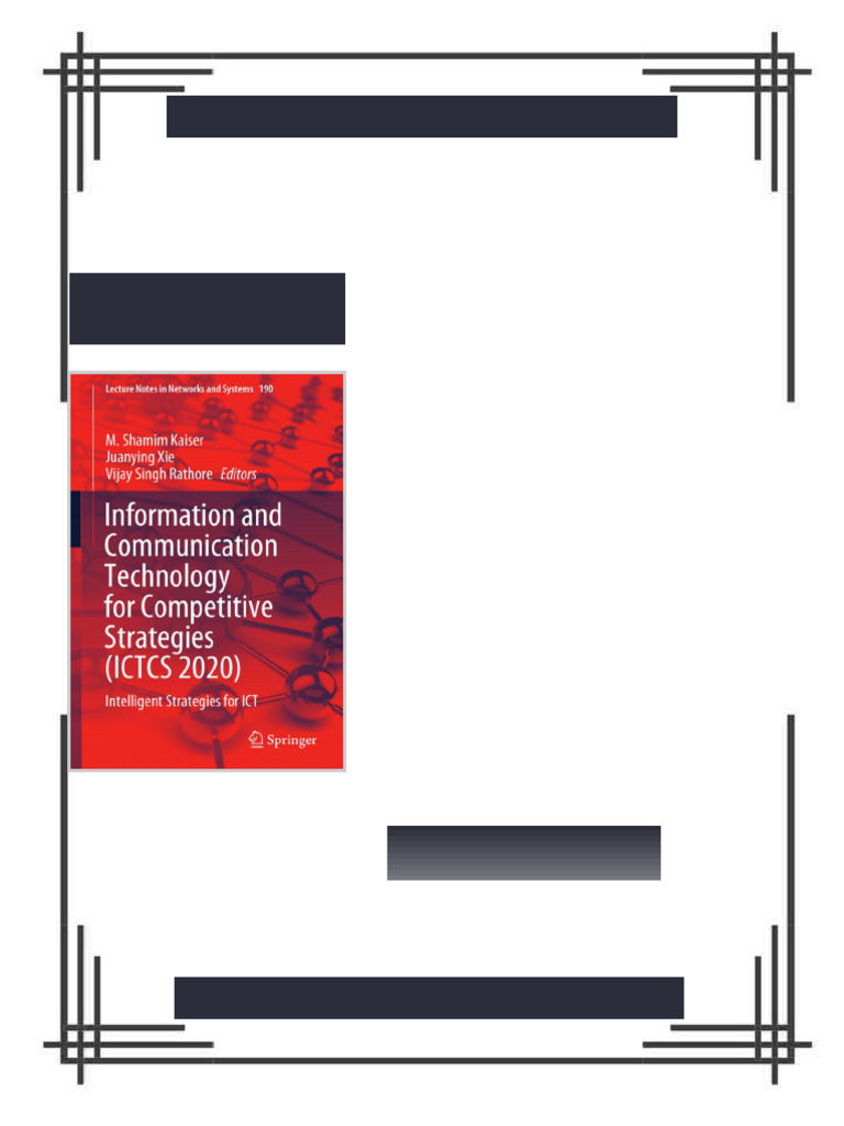 Information and Communication Technology for Competitive Strategies ...