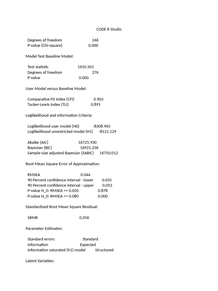 Code R Studio | PDF | Akaike Information Criterion | Errors And Residuals