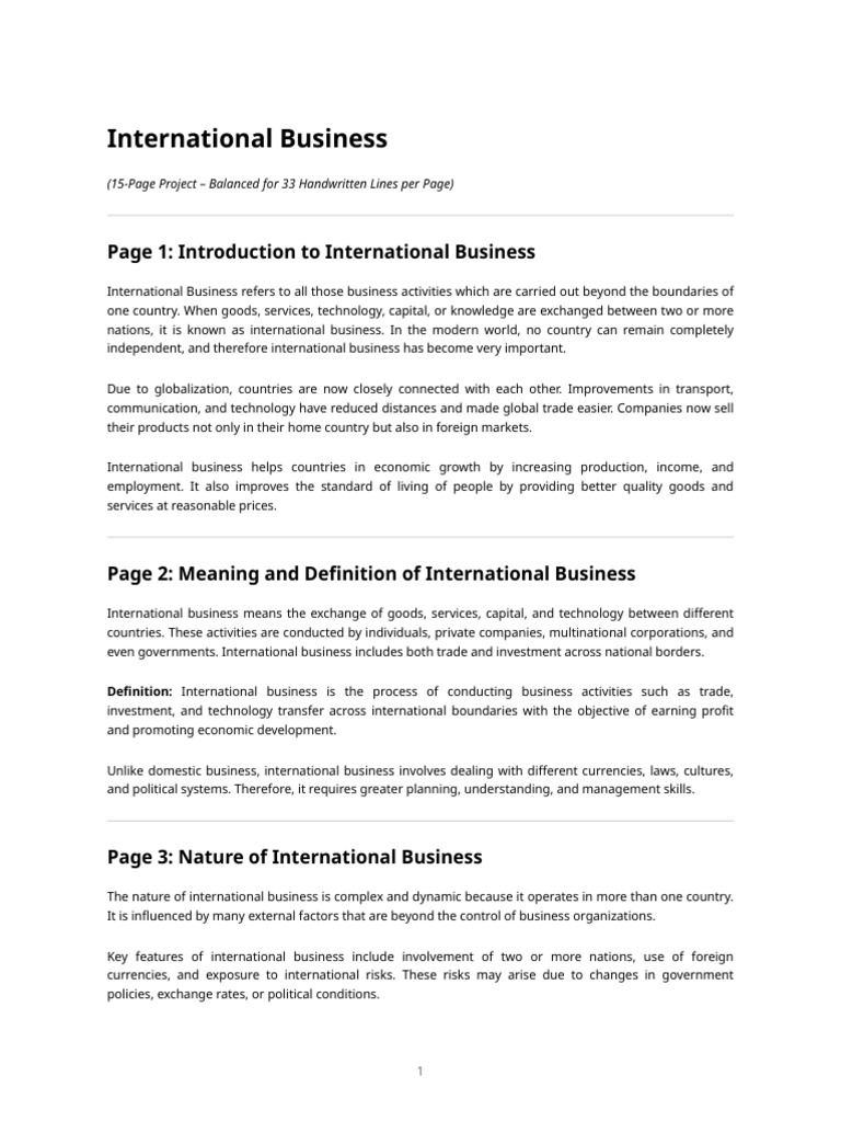 Understanding International Business Dynamics | PDF | Franchising ...
