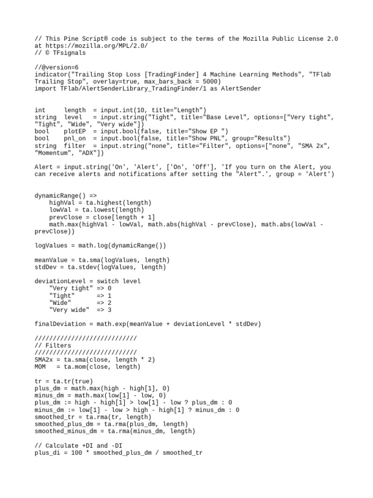 Trailing Stop Loss with ML Methods | PDF | Programming Paradigms ...