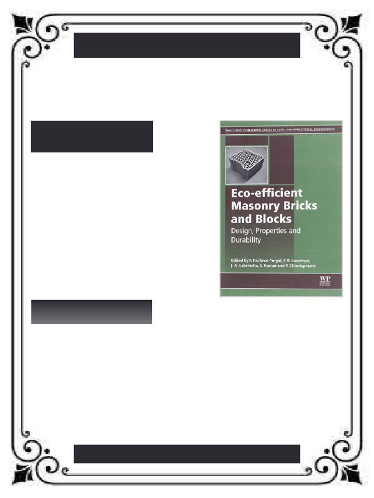 Eco efficient Masonry Bricks and Blocks Design Properties and ...