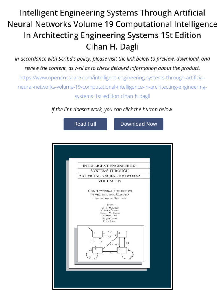 intelligent engineering systems through artificial neural networks ...