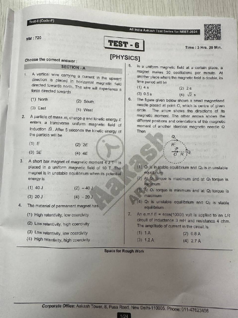 AIATS 6 CODE F @ITS_HINDU_OFFICIAL | PDF