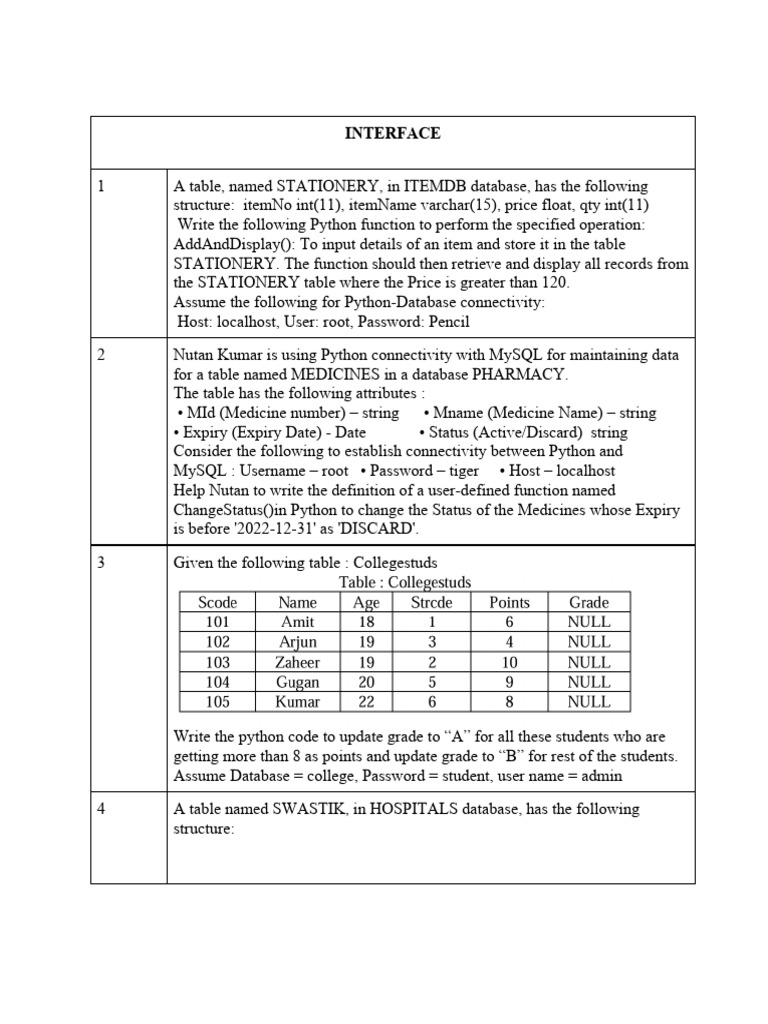 Interface, Random,Ex(1) | PDF | User (Computing) | Variable (Computer ...