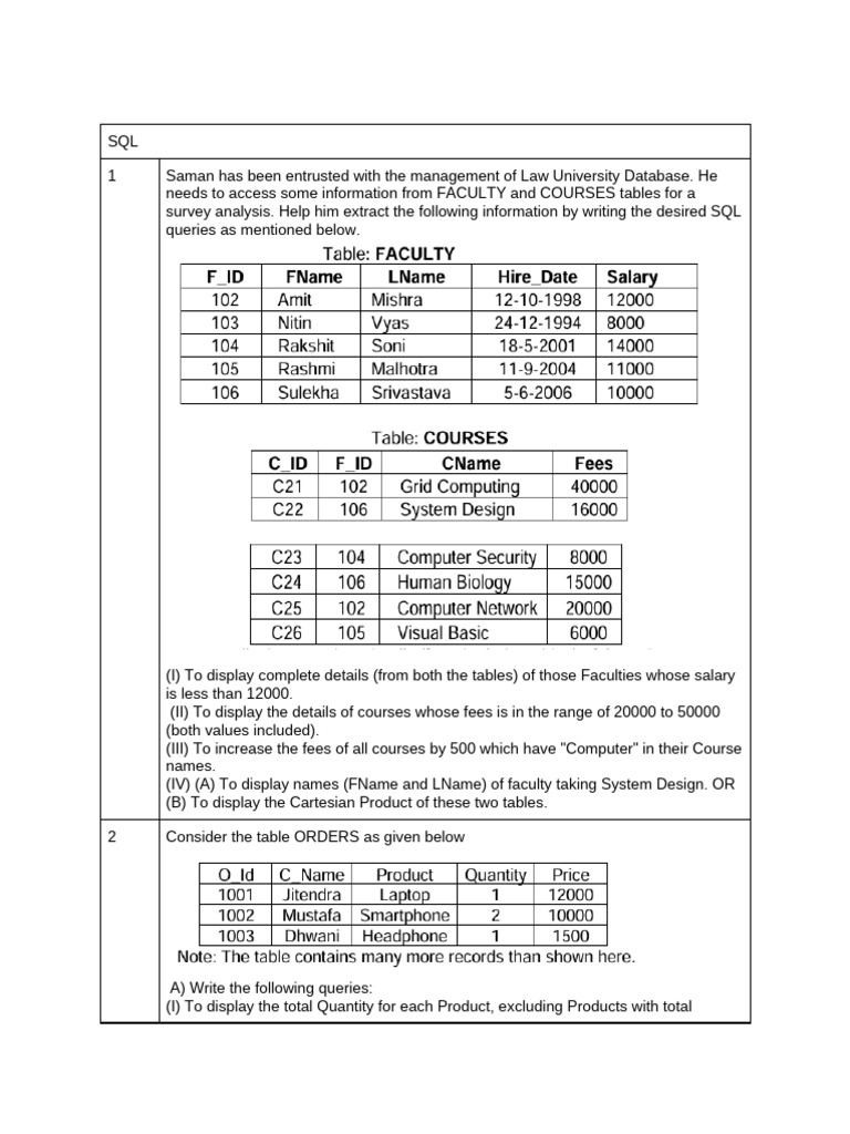 MR3_QS_SQL (1) | PDF | Sql | Table (Database)