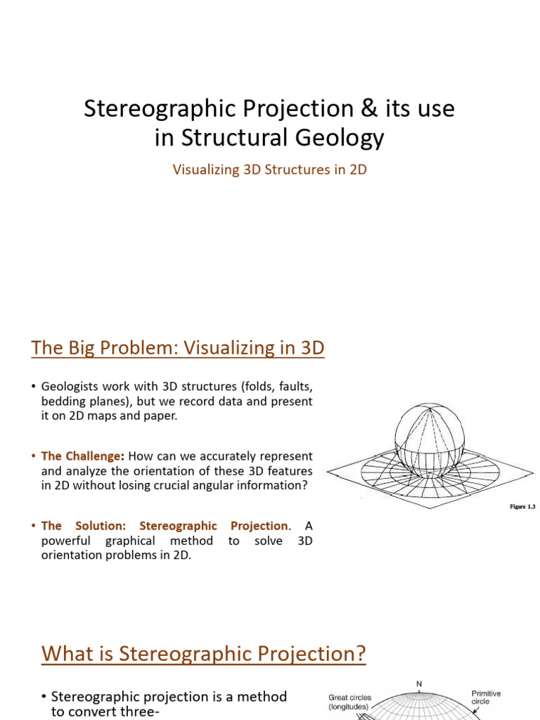 Stereographic Projection in Geology | PDF | Sphere | Classical Geometry