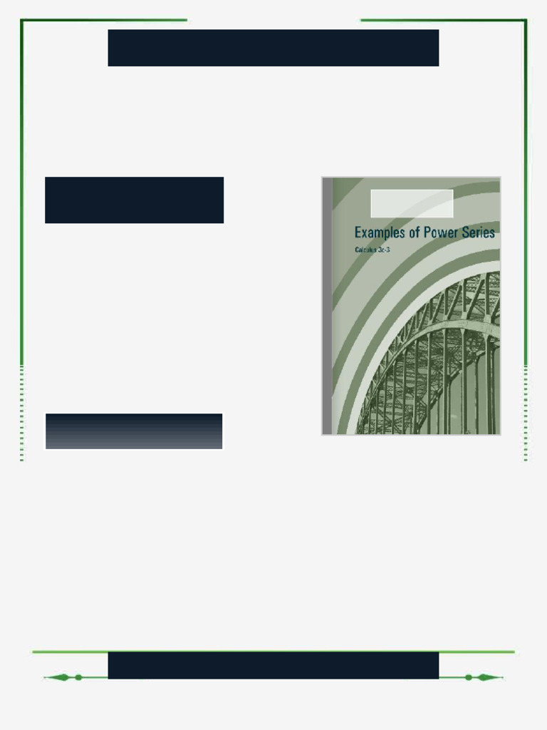 Calculus 3c 3 Examples of Power Series 1st edition Edition Mejlbro L ...