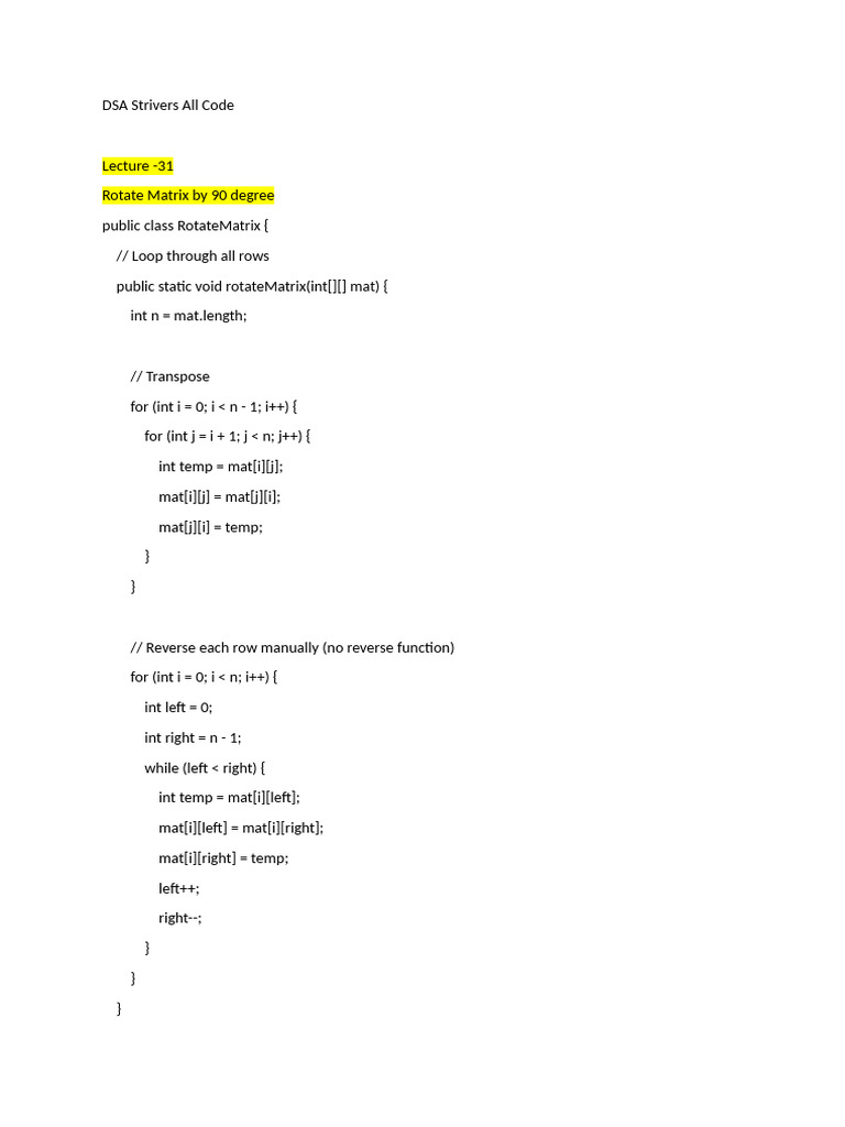 DSA Strivers All Code | PDF | Queue (Abstract Data Type) | Integer ...