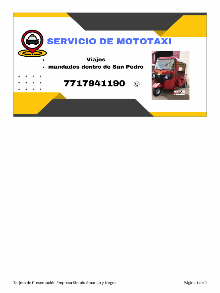 Tarjeta de Presentación Empresa Simple Amarillo y Negro_20250217_220406 ...
