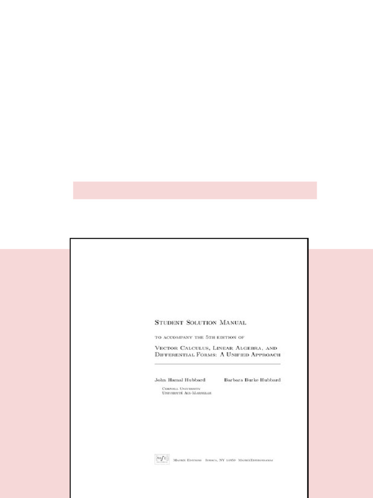 (Ebook) Student Solution Manual to accompany the 5th edition of Vector ...